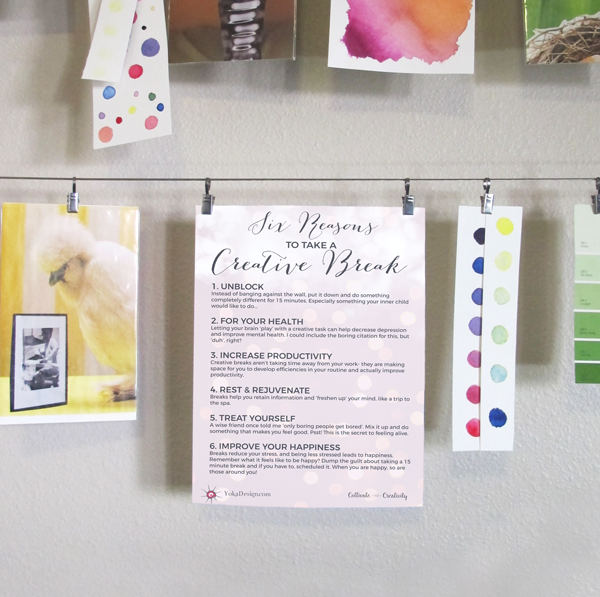 Six Reasons you need to take a creative break