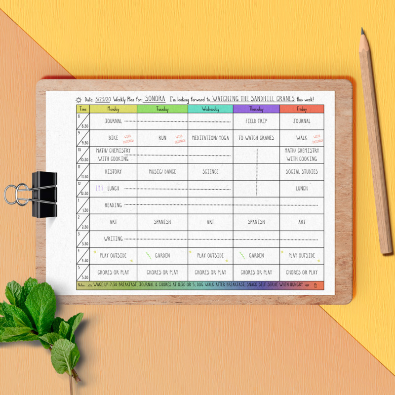 Free Printable Planner for Kids Activities